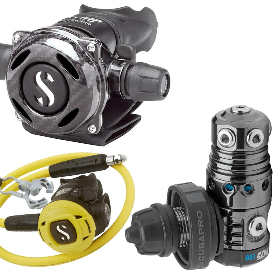 Scubapro MK25 EVO A700 Carbon Black Tech with S270 Octopus - DirDirect