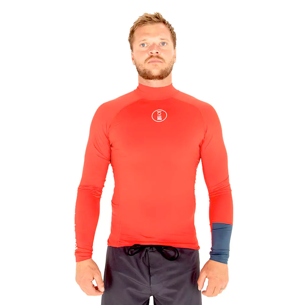 Fourth Element Men's Long Sleeve Hydro-T Rashguard - Lava/Deep Blue ...