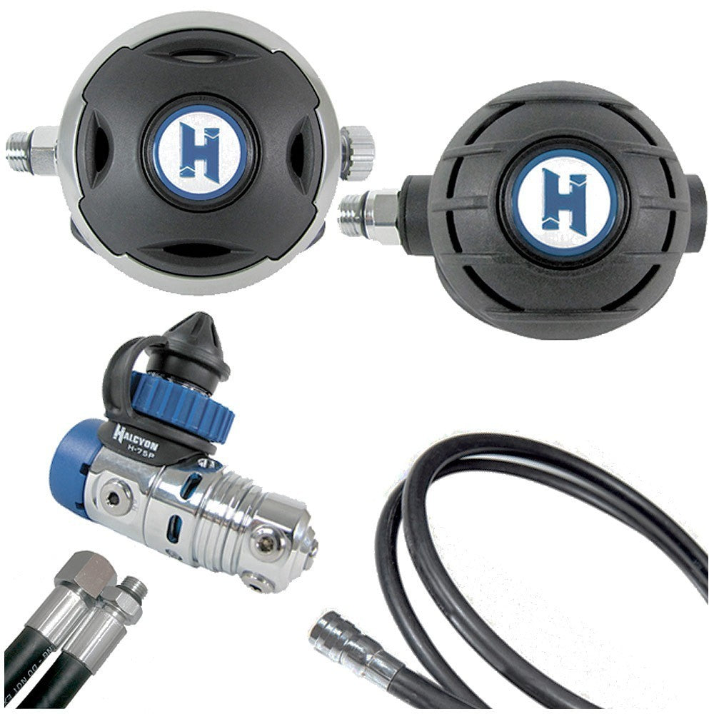 Halcyon H-75P Single Tank Long Hose Regulator Set - DirDirect